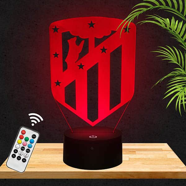 Atletico Madrid 3D LED Lamp with a base of your choice! - PictyourLamp
